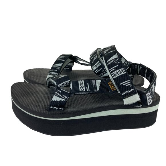 Teva | Shoes | Teva Womens Sz 7 Navy Blue Platform Strappy Sandals ...
